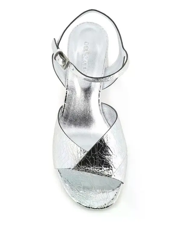 DEL CARLO Metallic-effect Sandals