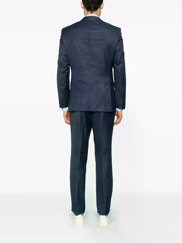 BOSS Check-pattern Single-breasted Suit - Blue