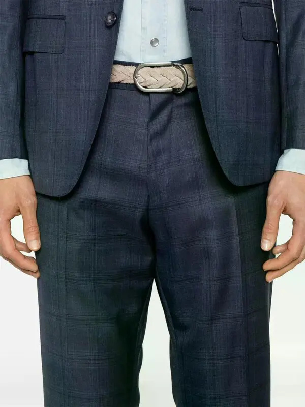 BOSS Check-pattern Single-breasted Suit - Blue