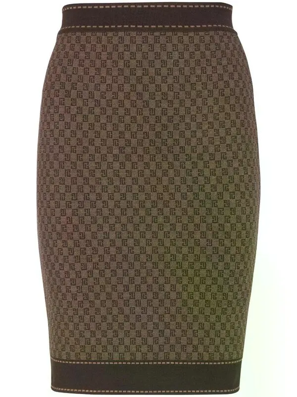 Balmain Monogram-jacquard Skirt