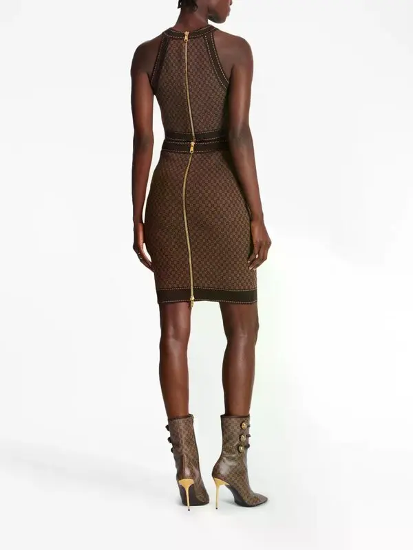 Balmain Monogram-jacquard Skirt