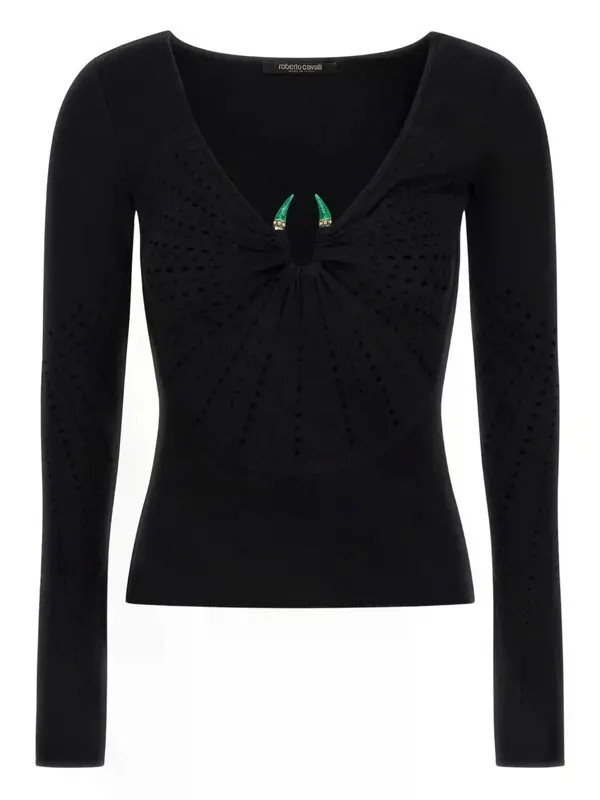 Roberto Cavalli Fang-plaque Jumper