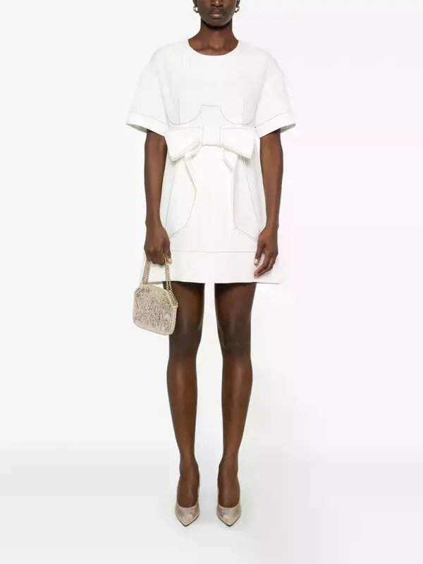 PARLOR Contrast-stitching Mini Dress