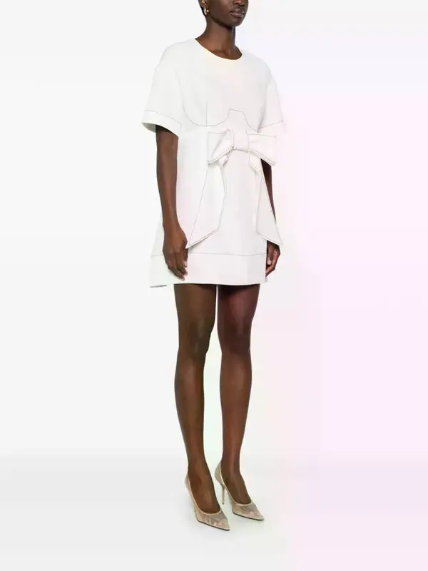 PARLOR Contrast-stitching Mini Dress