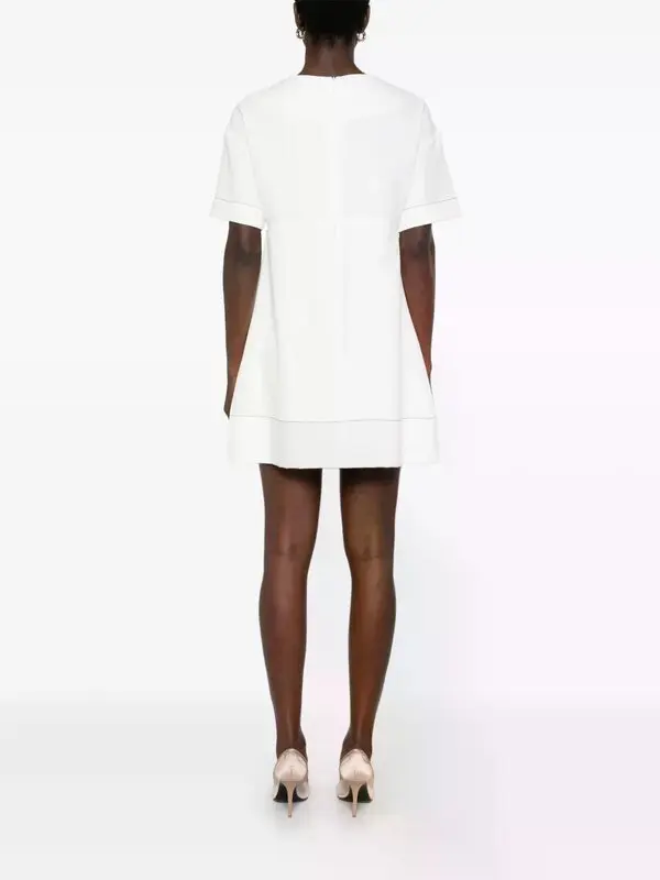 PARLOR Contrast-stitching Mini Dress