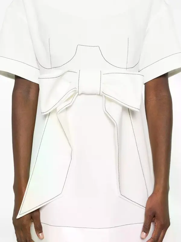 PARLOR Contrast-stitching Mini Dress