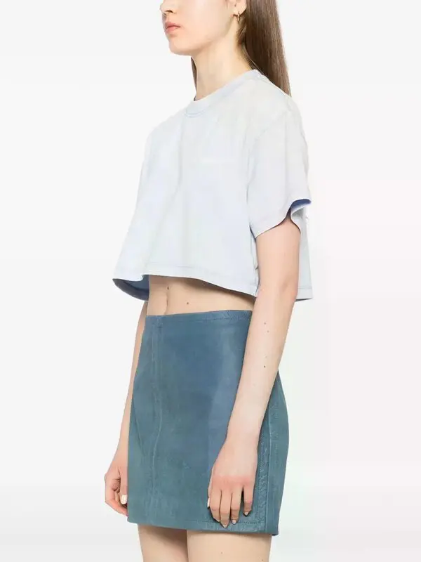 GROUND ZERO Logo-print Cropped T-shirt