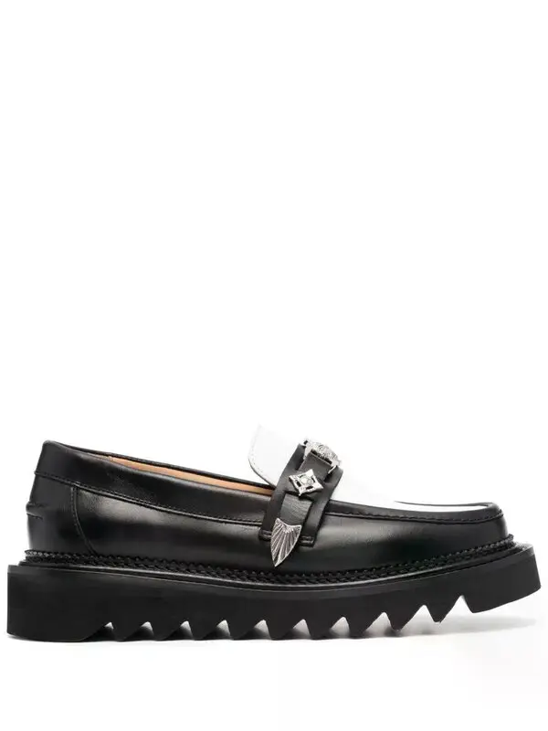 Toga Buckle-detail Leather Loafers