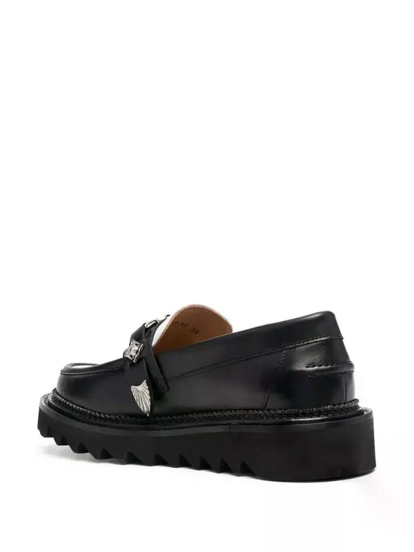 Toga Buckle-detail Leather Loafers