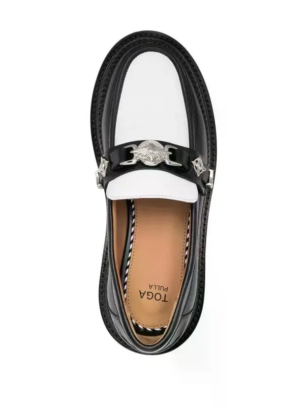 Toga Buckle-detail Leather Loafers
