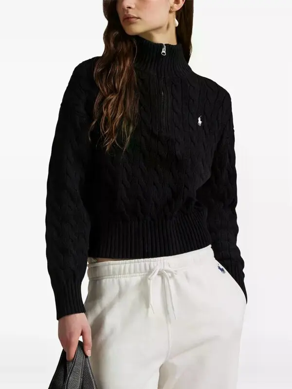 Polo Ralph Lauren Cable-knit Quarter-zip Sweater