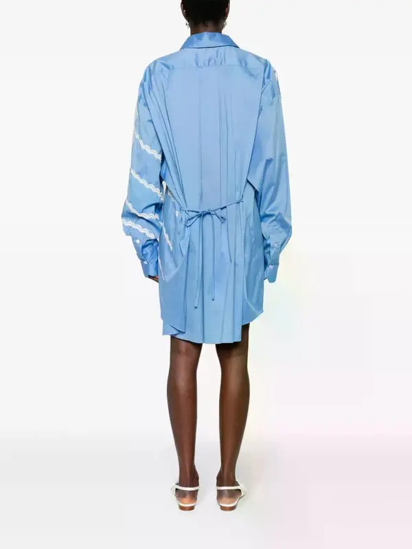 Viktor & Rolf Lace-appliqué Cotton Shirt Dress