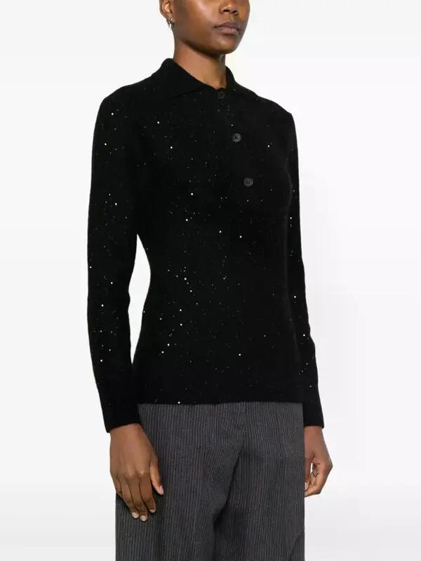 Fabiana Filippi Sequin-embellished Polo Sweater