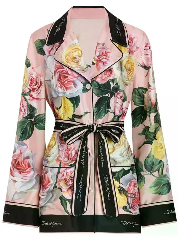 Dolce & Gabbana Floral-print Shirt - Pink