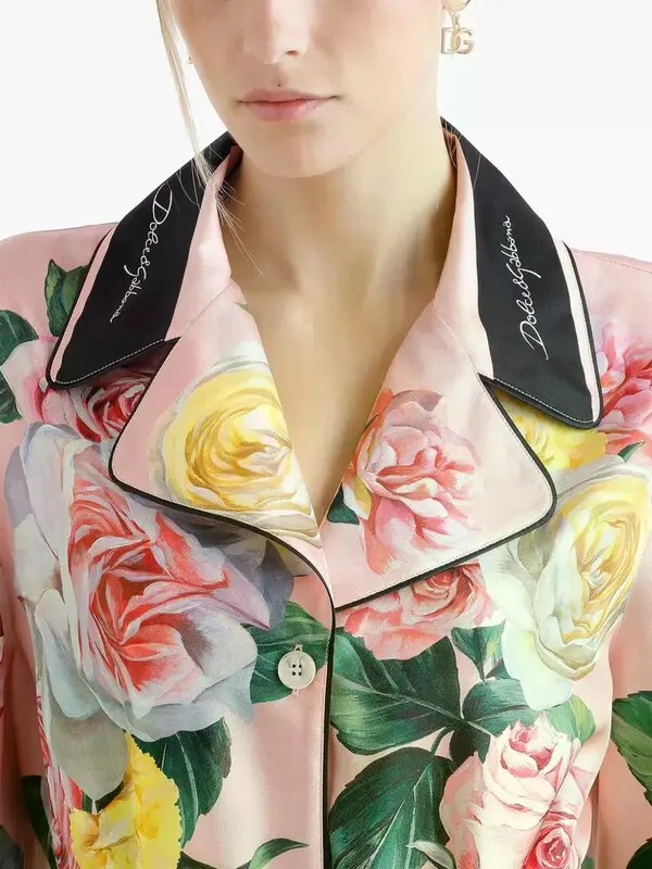 Dolce & Gabbana Floral-print Shirt - Pink