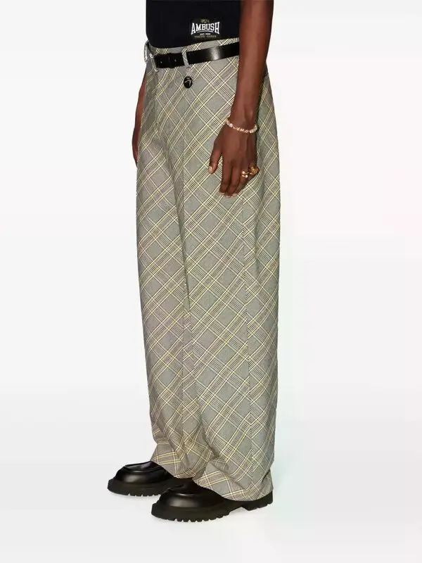 AMBUSH Checked Straight-leg Trousers
