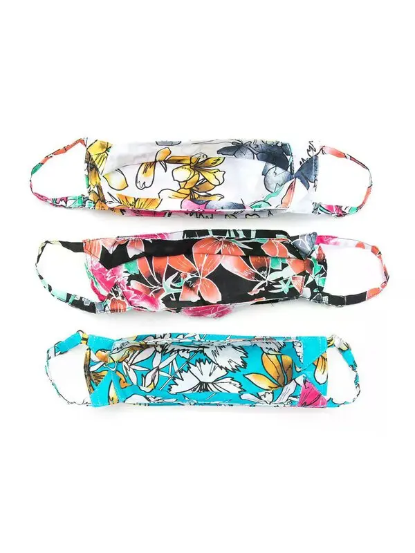 AMIR SLAMA Floral Print Face Masks