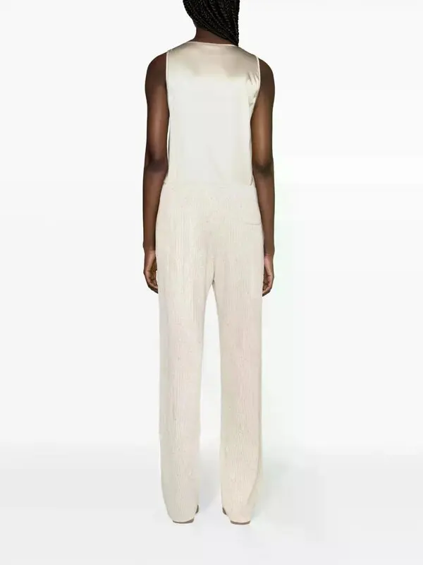 Brunello Cucinelli Sequin-embellished Ribbed-knit Trousers