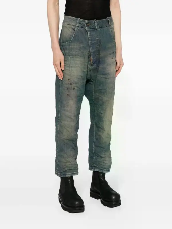 Boris Bidjan Saberi Asymmetric Drop-crotch Jeans