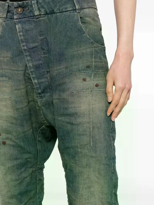 Boris Bidjan Saberi Asymmetric Drop-crotch Jeans