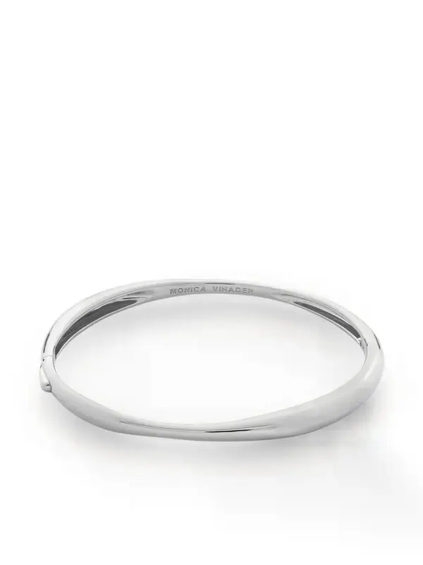 Monica Vinader Nura Asymmetric Thin Bangle - Silver