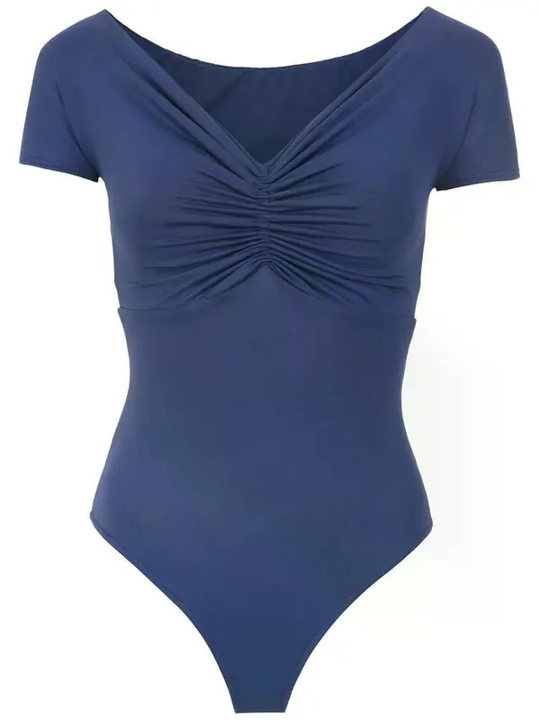 AMIR SLAMA Swimsuit With Gathered Details - Blue