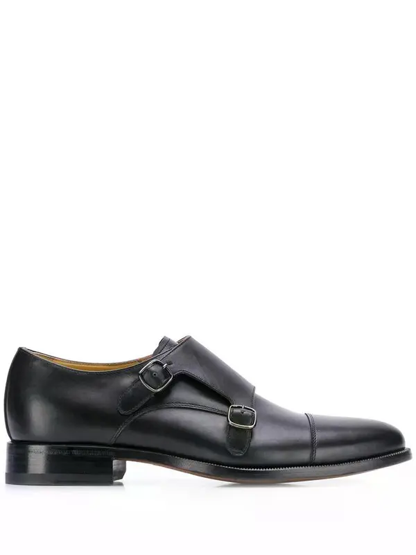 SCAROSSO Leather Monk Shoes
