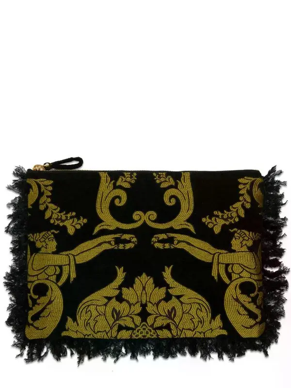La DoubleJ Cherub-print Clutch Bag