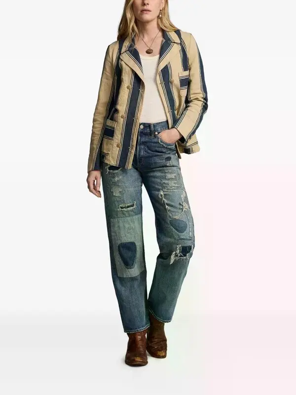 Ralph Lauren Striped Double-breasted Blazer