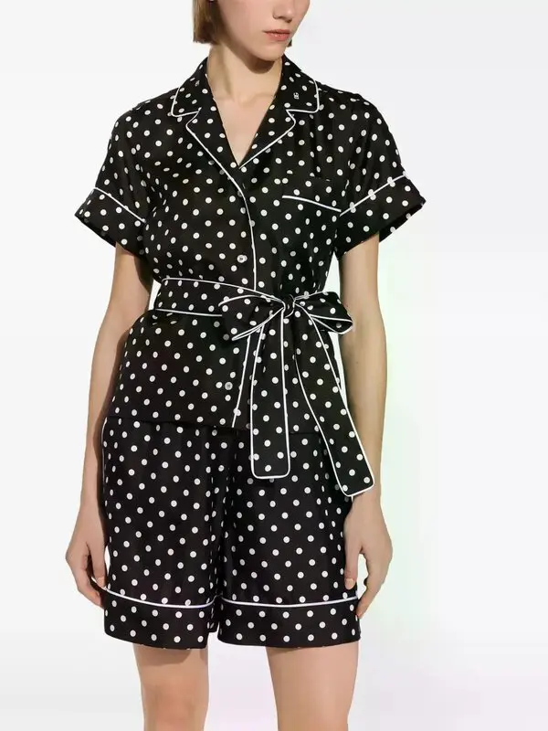 Dolce & Gabbana Polka-dot Silk Twill Shorts
