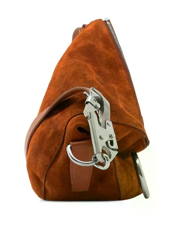 Burberry Asymmetric Suede Shoulder Bag - Orange