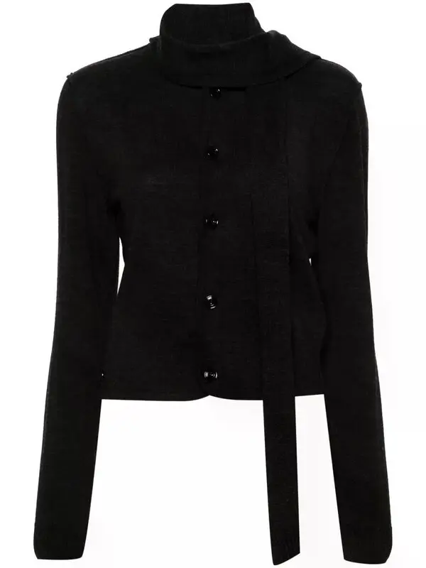 LEMAIRE Scarf-detail Fine Knit Cardigan