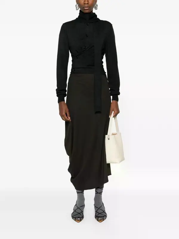 LEMAIRE Scarf-detail Fine Knit Cardigan