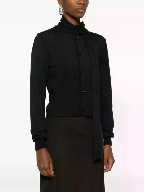 LEMAIRE Scarf-detail Fine Knit Cardigan