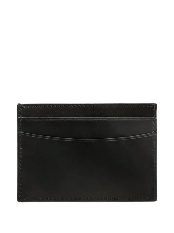 Bally Deco Leather Card Holder - Black