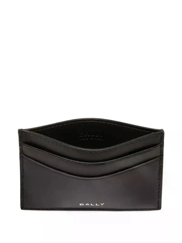 Bally Deco Leather Card Holder - Black