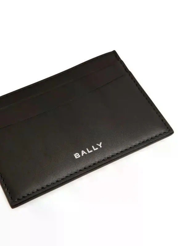 Bally Deco Leather Card Holder - Black