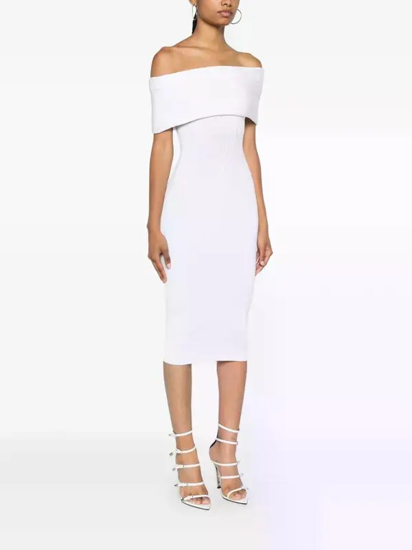 MUGLER Off-shoulder Knit Dress