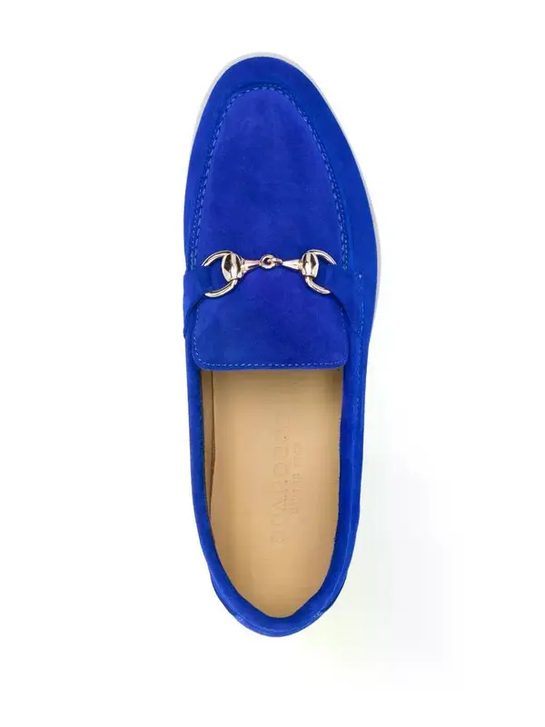 SCAROSSO Lilia Suede Loafers - Blue