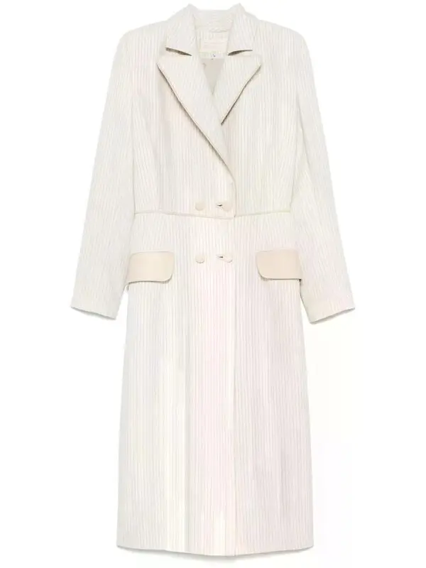 MITILIANE COUTURE Pinstriped Trench Coat