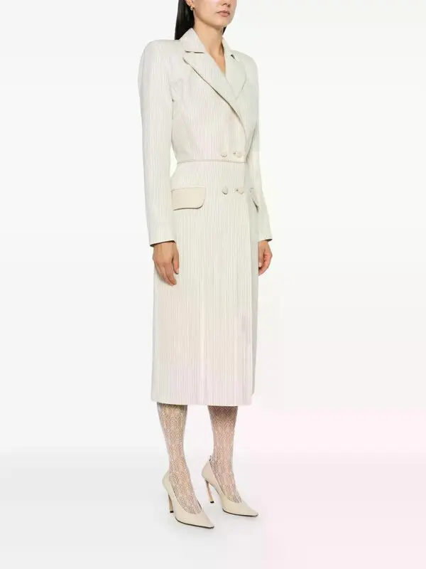 MITILIANE COUTURE Pinstriped Trench Coat