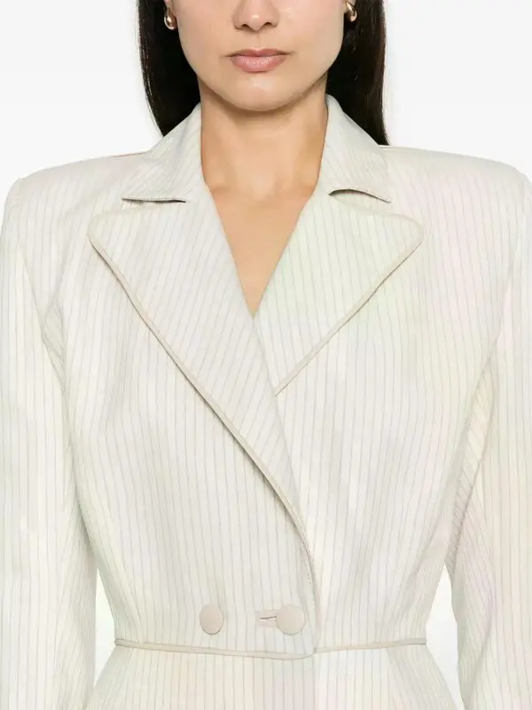 MITILIANE COUTURE Pinstriped Trench Coat