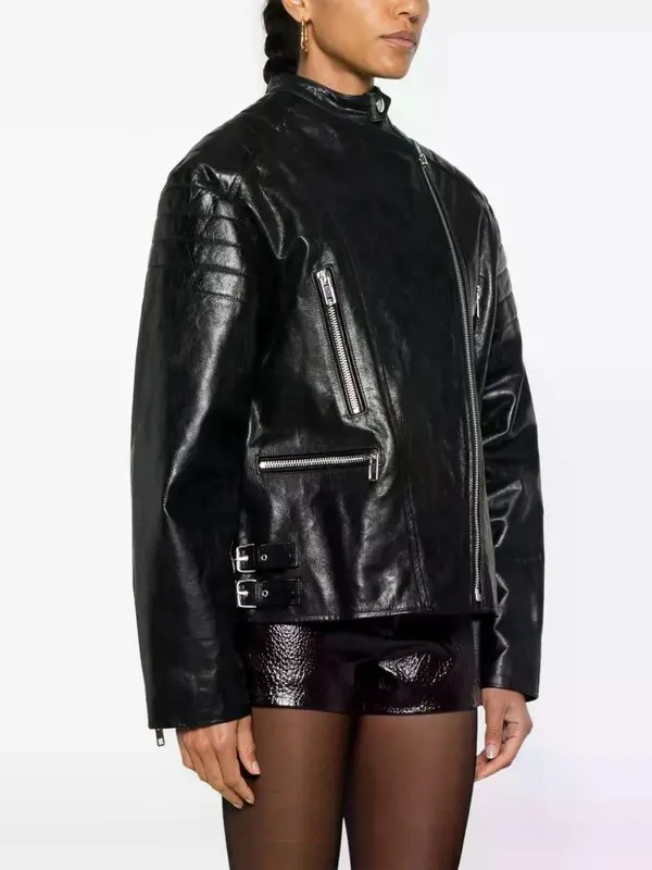 TWINSET Leather Biker Jacket