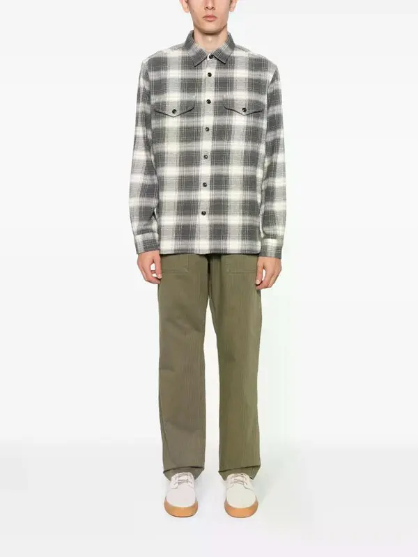Woolrich Plaid-check Flannel Shirt - Grey