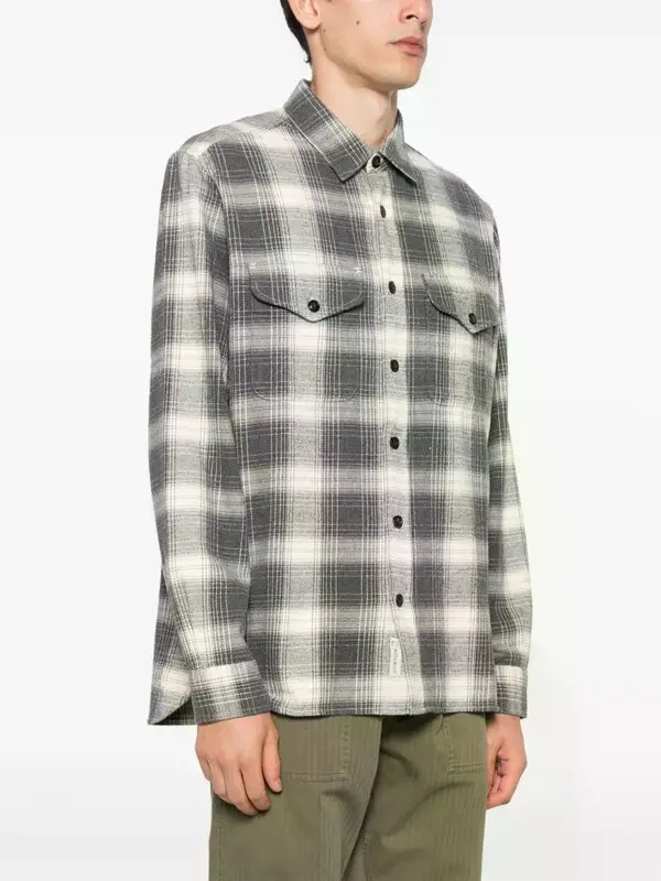 Woolrich Plaid-check Flannel Shirt - Grey