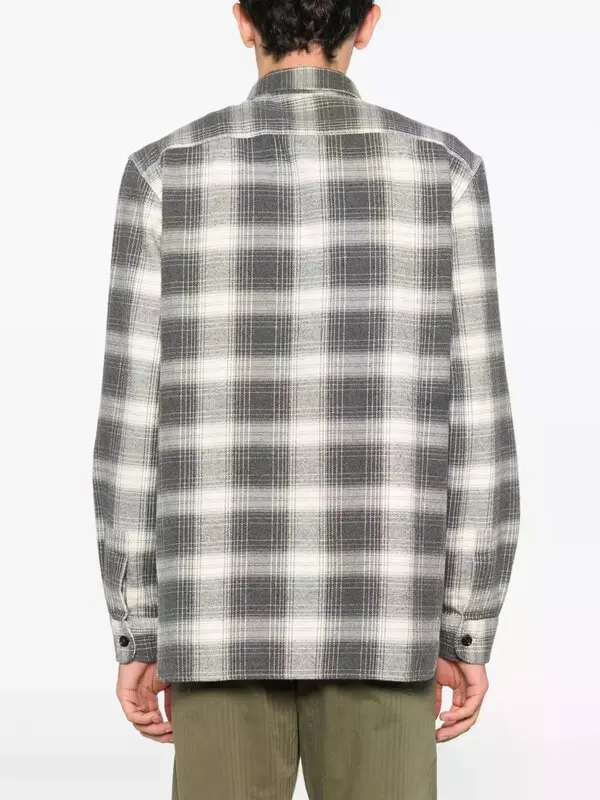 Woolrich Plaid-check Flannel Shirt - Grey