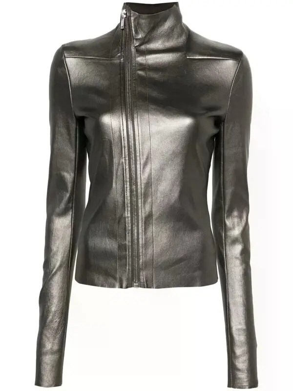 Rick Owens Gary Metallic Leather Jacket