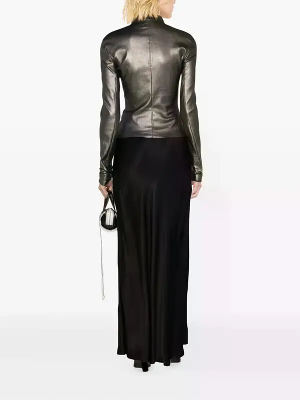 Rick Owens Gary Metallic Leather Jacket