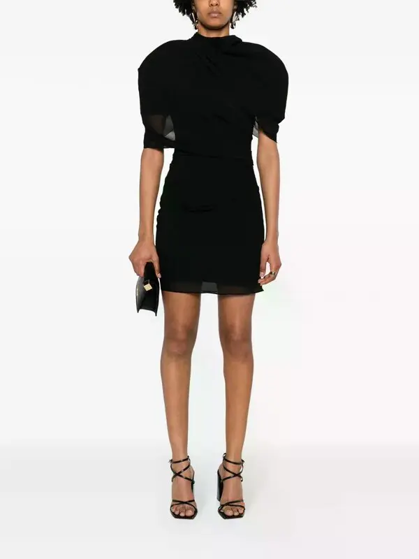 Jacquemus La Robe Castagna" Draped Mousseline Mini Dress