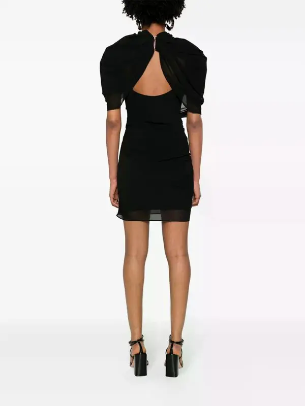 Jacquemus La Robe Castagna" Draped Mousseline Mini Dress